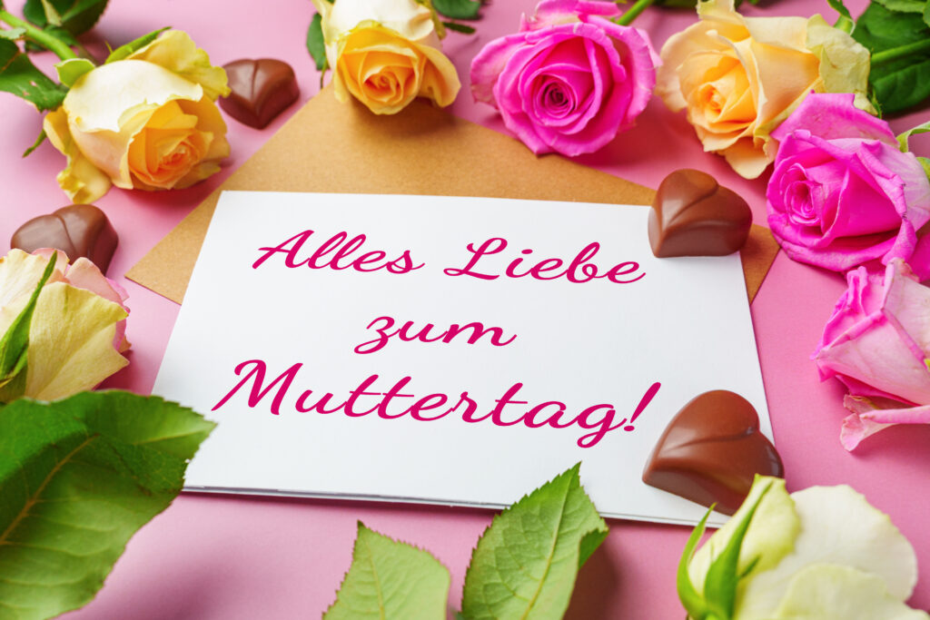 Alles Liebe zum Muttertag - Grußkarte mit Blumen • Bihlmayer-MEDIA