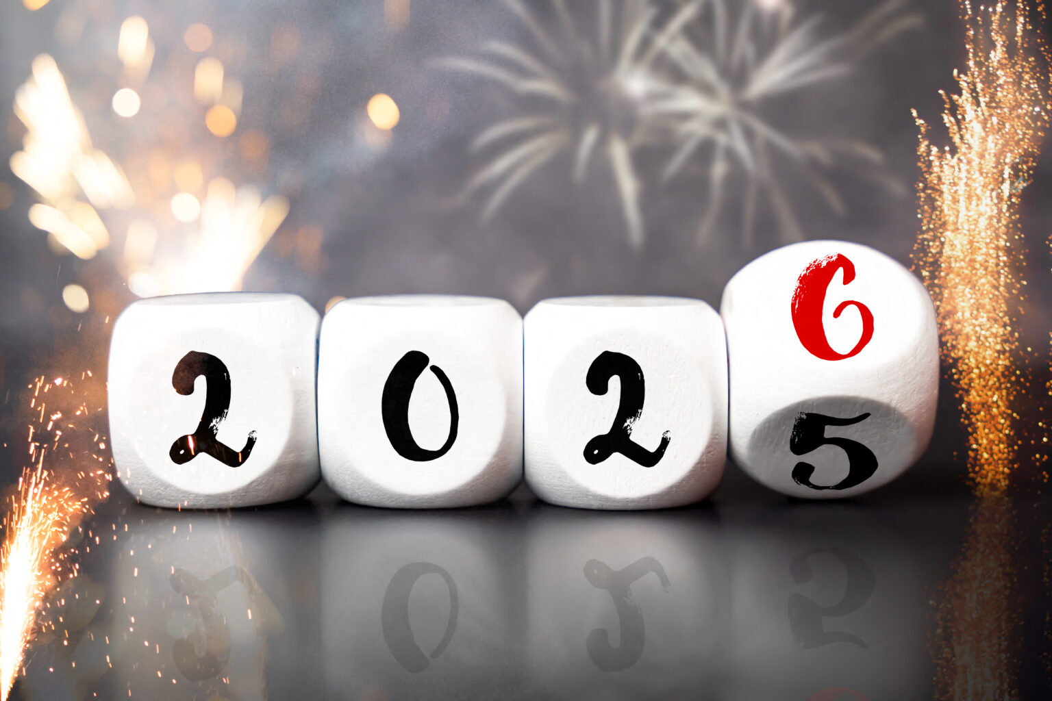 Neujahr 2026 - 2025 / 2026 Würfel • Neujahr 2026 Bilder